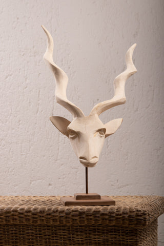 Springbok Head on stand | Natural — Luangisa African Gallery